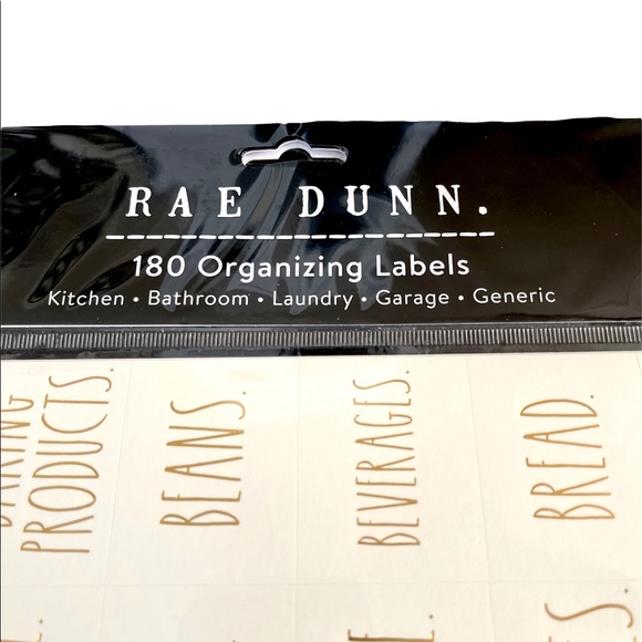 Rae Dunn | Other | Rae Dunn Cream W Gold Lettering Adhesive ...